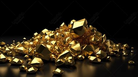 검정색 배경에 렌더링된 놀라운 3d 골든 너겟 시각적 즐거움 3d 금융 배경 놀라 배경 행운 배경 이미지 Hd 3d