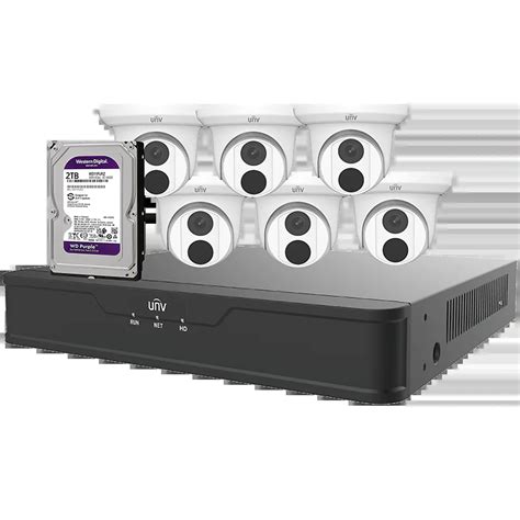 UNV KIT 301 P8 6T4 2TB Uniview 6 Camera Kit XLR Security
