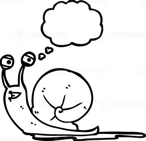Hand Drawn Thought Bubble Cartoon Snail Icon 40837421 Png