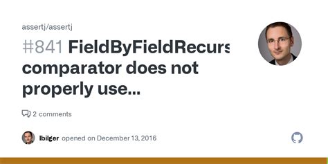FieldByFieldRecursively Comparator Does Not Properly Use