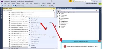 Microsoft Dynamics AX D365 Error While Trying To Open Table Browser