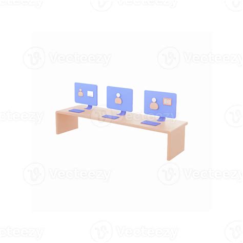 minimalist digital workspace with beige desk and blue computer screens