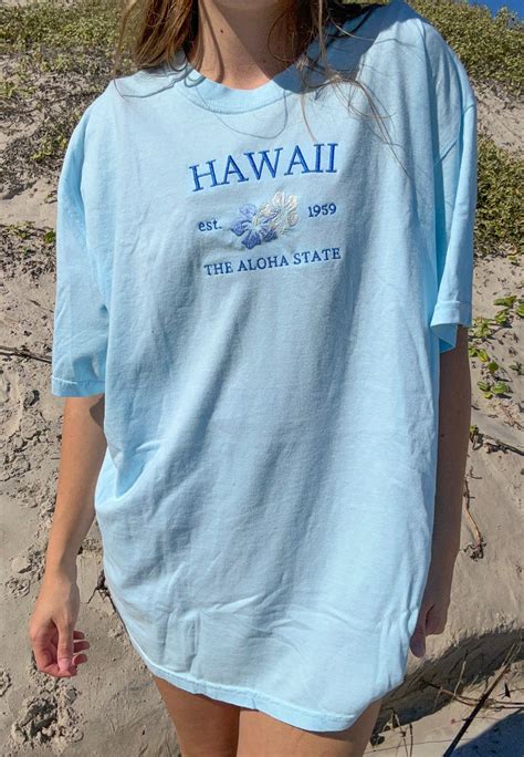 Hawaii Tee Blue Vibe Clothes Casual Preppy Outfits Hawaii Tees