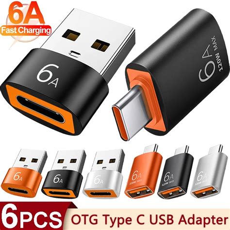A USB To Type C And TypeC To USB OTG Converter USB Adapter For Phone PC MacBook Pro USB C