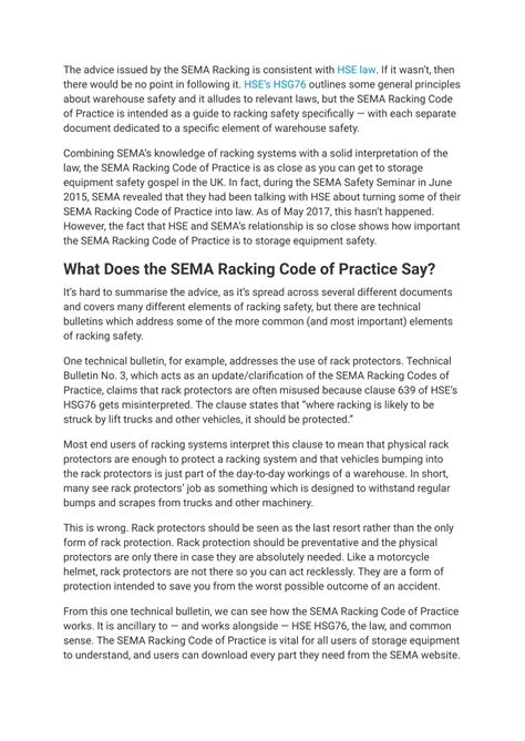 Ppt What Is The Sema Racking Code Of Practice Powerpoint