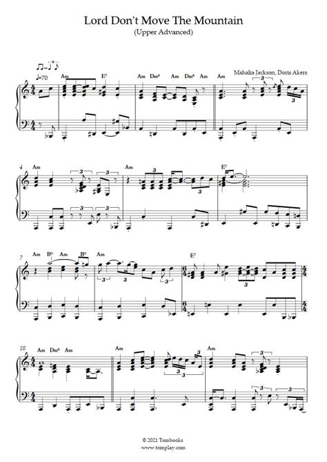 Lord Don T Move The Mountain Upper Advanced Level Solo Piano