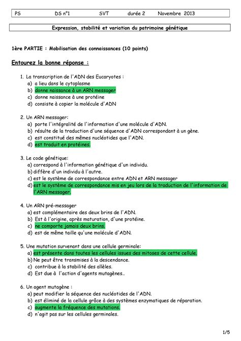 Devoir 3 Et Corrige Expression Stabilite Et Variation Du Patrimoine