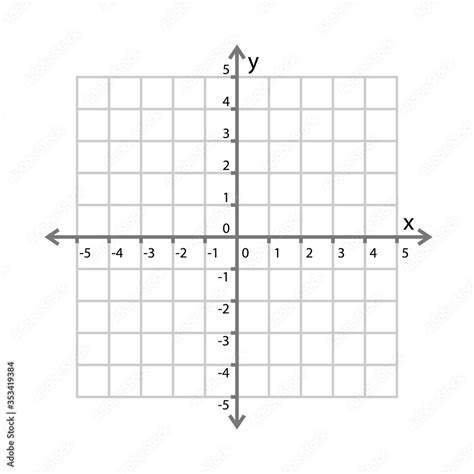 XY Graph vector Clipart image isolated on white background Stock ベクター