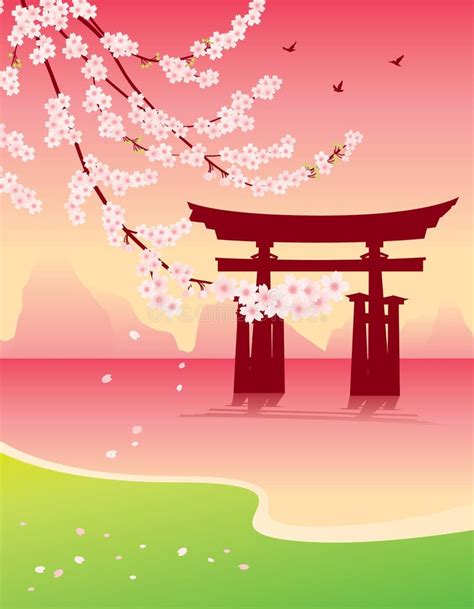 Sakura Torii Gate Stock Illustrations 459 Sakura Torii Gate Stock Illustrations Vectors