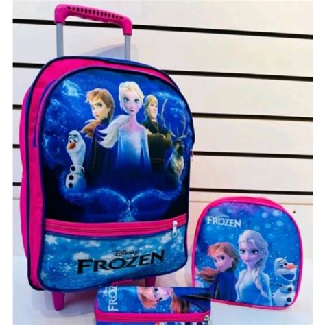 Mochila Infantil Escolar Feminina Menina Da Princesa Frozen E Elza