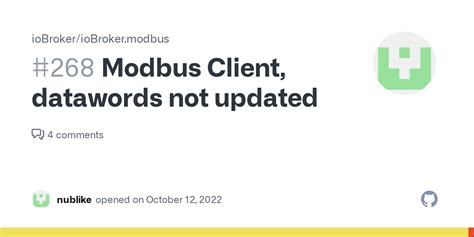 Modbus Client Datawords Not Updated Issue Iobroker Iobroker
