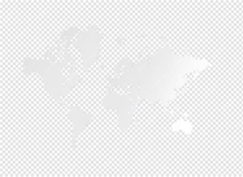 투명 배경에 흰색 세계지도 그림 프리미엄 Psd 파일