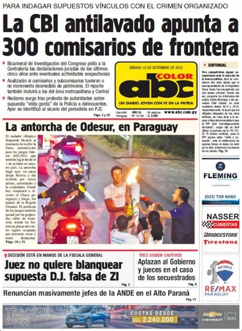 Periódico Abc Color Paraguay Periódicos De Paraguay Edición De