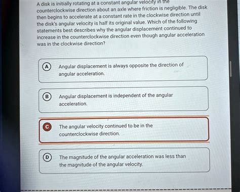 [get answer] a disk is initially rotating at a constant angular
