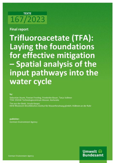Trifluoroacetate Tfa Laying The Foundations For Effective Mitigation