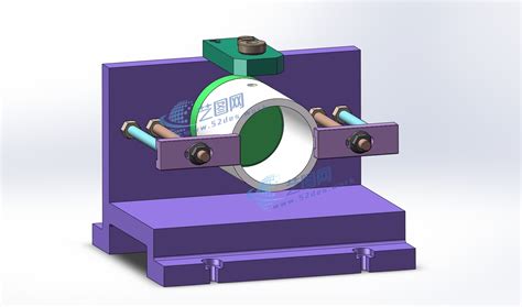 圆管钻Φ95孔夹具设计含solidworks21三维模型cad图纸说明书｜c24897 艺图网