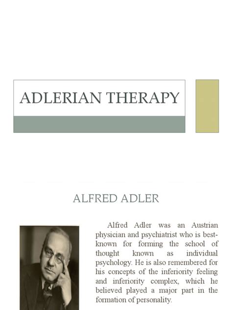 Adlerian Therapy Pdf Psychotherapy Cognitive Psychology