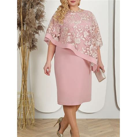 Womens Plus Size Lace Dress Party Dress Cocktail Dress Lace