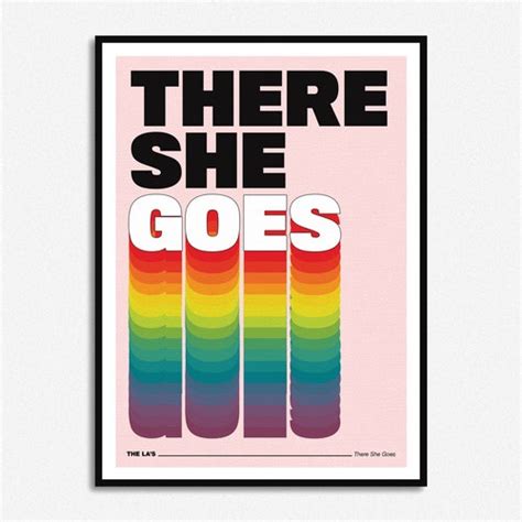 The Las There She Goes Again Lyric Quote Print A Etsy