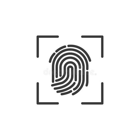 Fingerprint Icon Security Access Concept Biometrics System Vector Illustration Stock Vector
