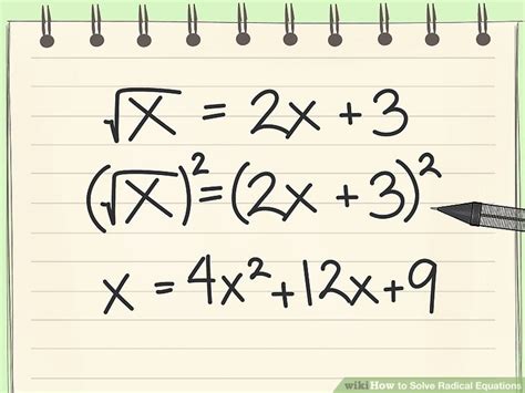 How To Solve Radical Equations Steps With Pictures WikiHow