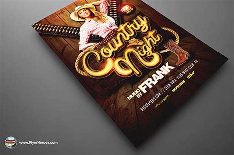 Country Night Western Flyer Template Behance