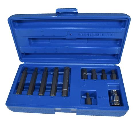 1 2 Drive Shallow And Deep Male Spline Bits M5 M12 11pc Set Diy At Bandq