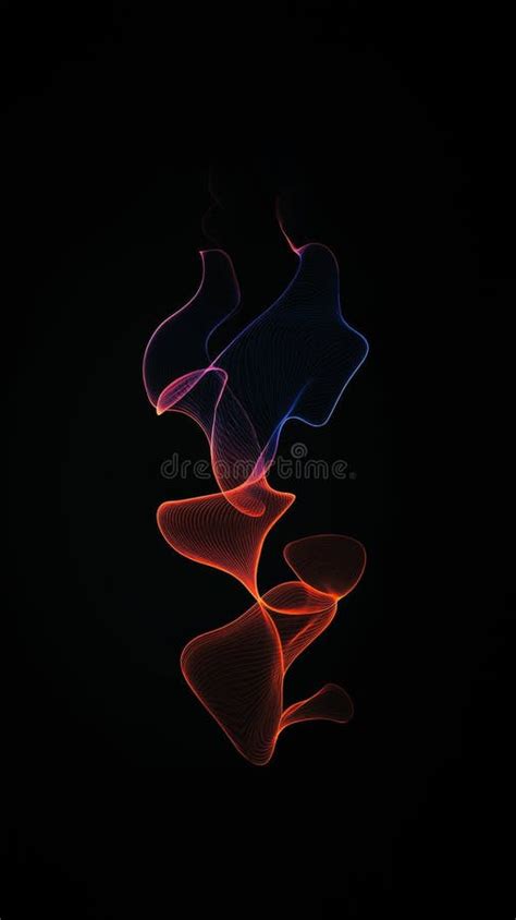 Colorful Abstract Waves Flowing Against A Black Background Create A Mesmerizing Visual Effect