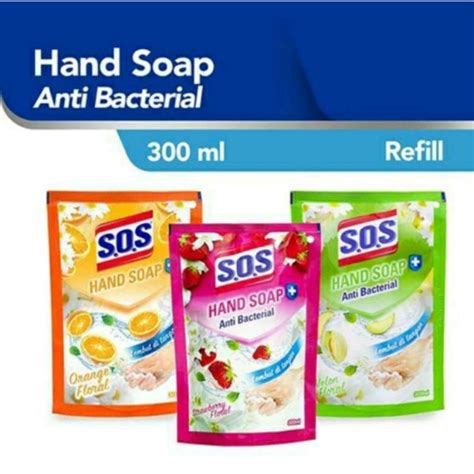 Jual SOS HAND SOAP ANTI BACTERIAL REFILL 300 Ml Sabun Cuci Tangan SOS