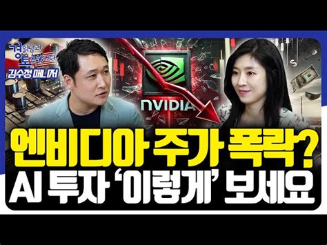 엔비디아 주가 폭락 Ai 투자 이렇게 보세요 경읽남과 토론합시다 김수정 선임매니저