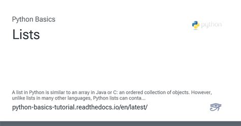 Lists Python Basics 2510