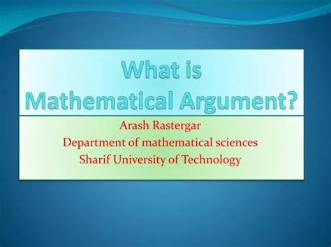 Ppt What Is Mathematical Argument Powerpoint Presentation Free Download Id2200111 Ppt What Is Mathematical Argument Powerpoint Presentation Free Download Id2200111