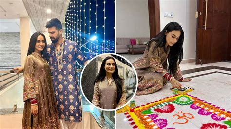 Surbhi Jyoti ने शादी के बाद ससुराल में मनाई पहली दिवाली पति सुमित सुरी