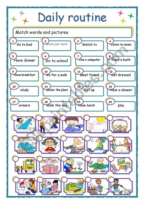 Free Esl Efl Printable Worksheets And Handouts Daily Routine My Xxx