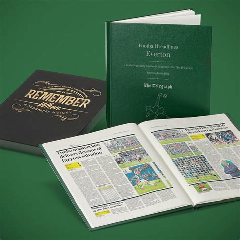 Everton Personalised Football Telegraph Book By Historic Newspapers