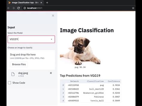 Github Nithishr Streamlit Ml Demo Machine Learning Imagenet User Interface Demo Application