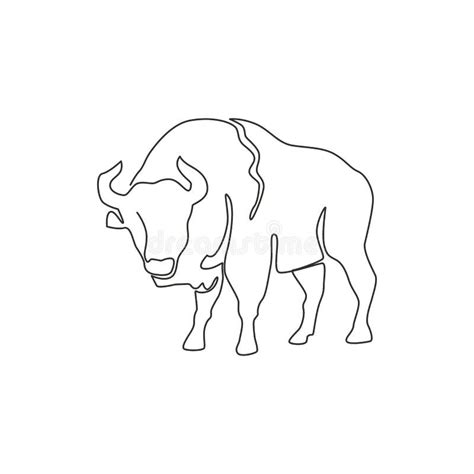 Bison Continuous Line Drawing Stock Illustrations 105 Bison Continuous Line Drawing Stock
