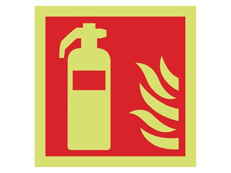 Fire Extinguisher Glow In The Dark Safety Sign Free Delivery