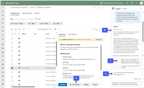 통신 규정 준수 경고 조사 및 수정 Microsoft Learn