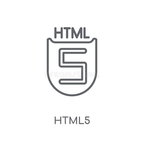 Ícone Html5 Linear Conceito Moderno Do Logotipo Do Esboço Html5 Nos