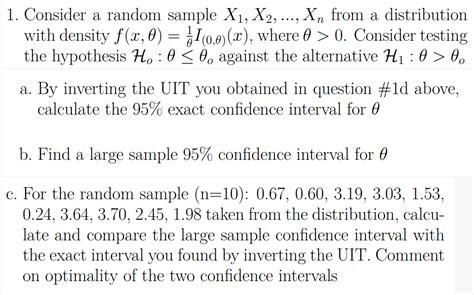 Solved Consider A Random Sample X X Xn From A Chegg