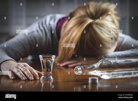 Woman Drinking Vodka