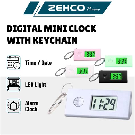 Digital Mini Clock With Led Light Lcd Display Time And Date Display With