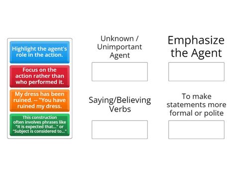 Passive Voice Uses Group Sort