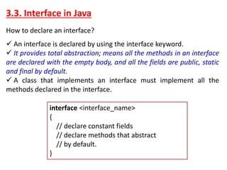 Java Notes Of Chapter Presentation Slides Ppt
