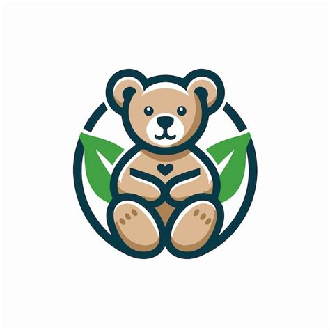 Teddy Bear Logo Illustration Premium Ai Generated Vector
