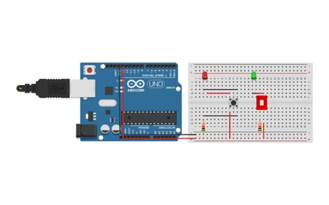 Circuit Design Arduino Uno R3 Ile Butonla Led Yakmak Tinkercad