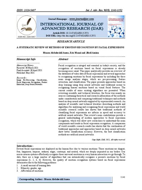 a systematic review of methods of emotion recognition by facial