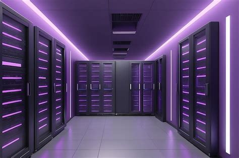 Premium Photo Data Center With Server Racks In A Corridor Room 3d Render Of Digital Data And
