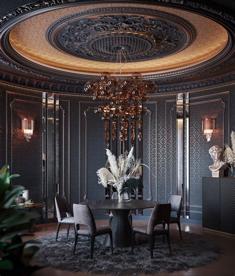 Dark Classical Interior Behance
